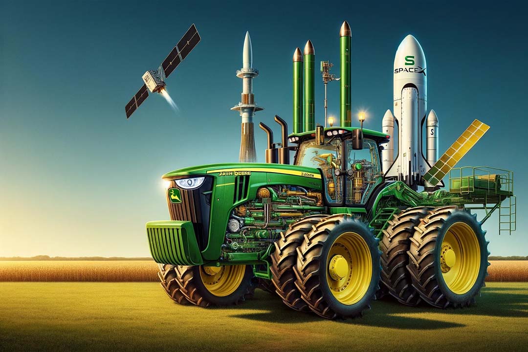Via de ruimte naar het boerenerf: John Deere werkt samen met SpaceX ... Via de ruimte naar het boerenerf: John Deere werkt samen met SpaceX ...